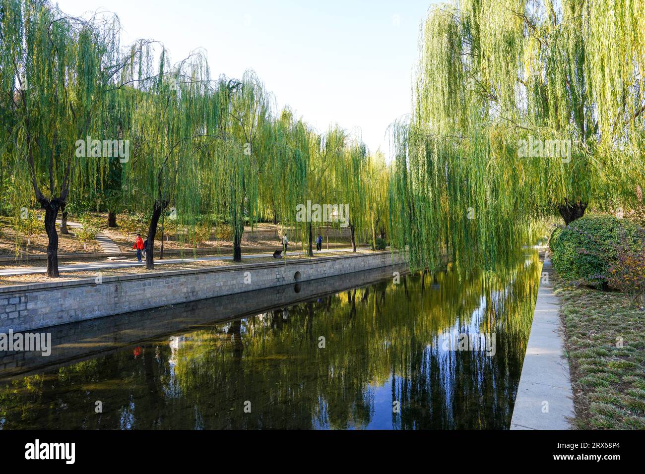 Scenery of Xiaoyue River in Yuan Dadu City Wall Ruins Park Stock Photo ...