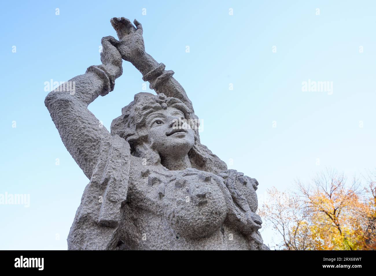 Beijing China, November 5, 2022: Stone carvings of dancers in Yuan Dadu ...