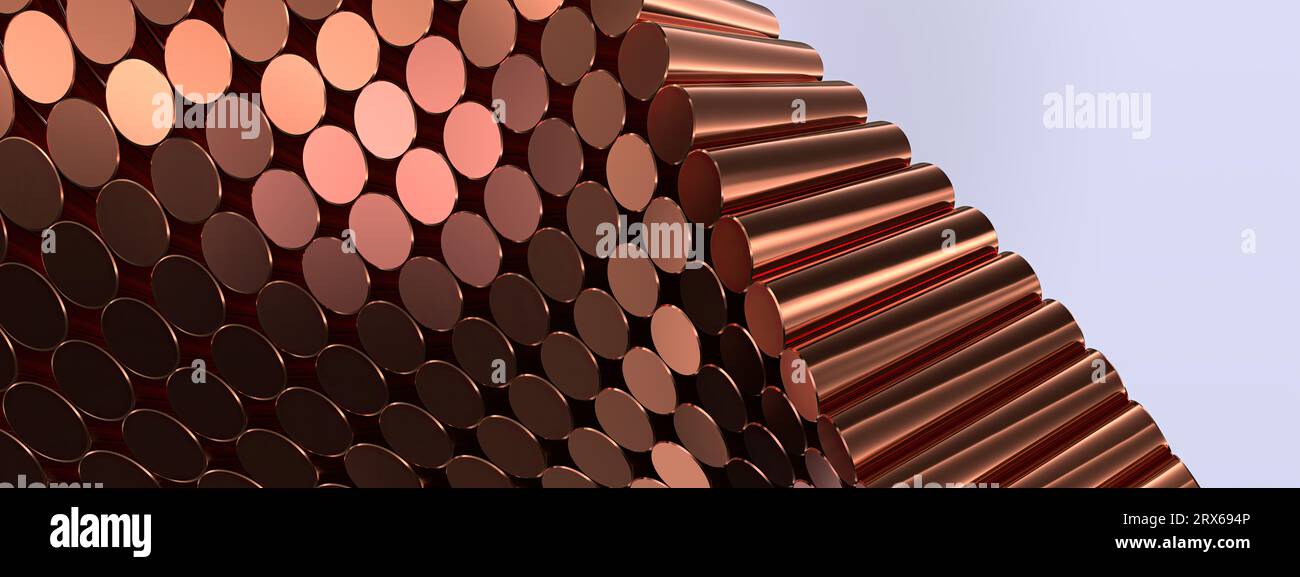 Metallic Elegant Modern 3D Rendering image background of copper twisted ...