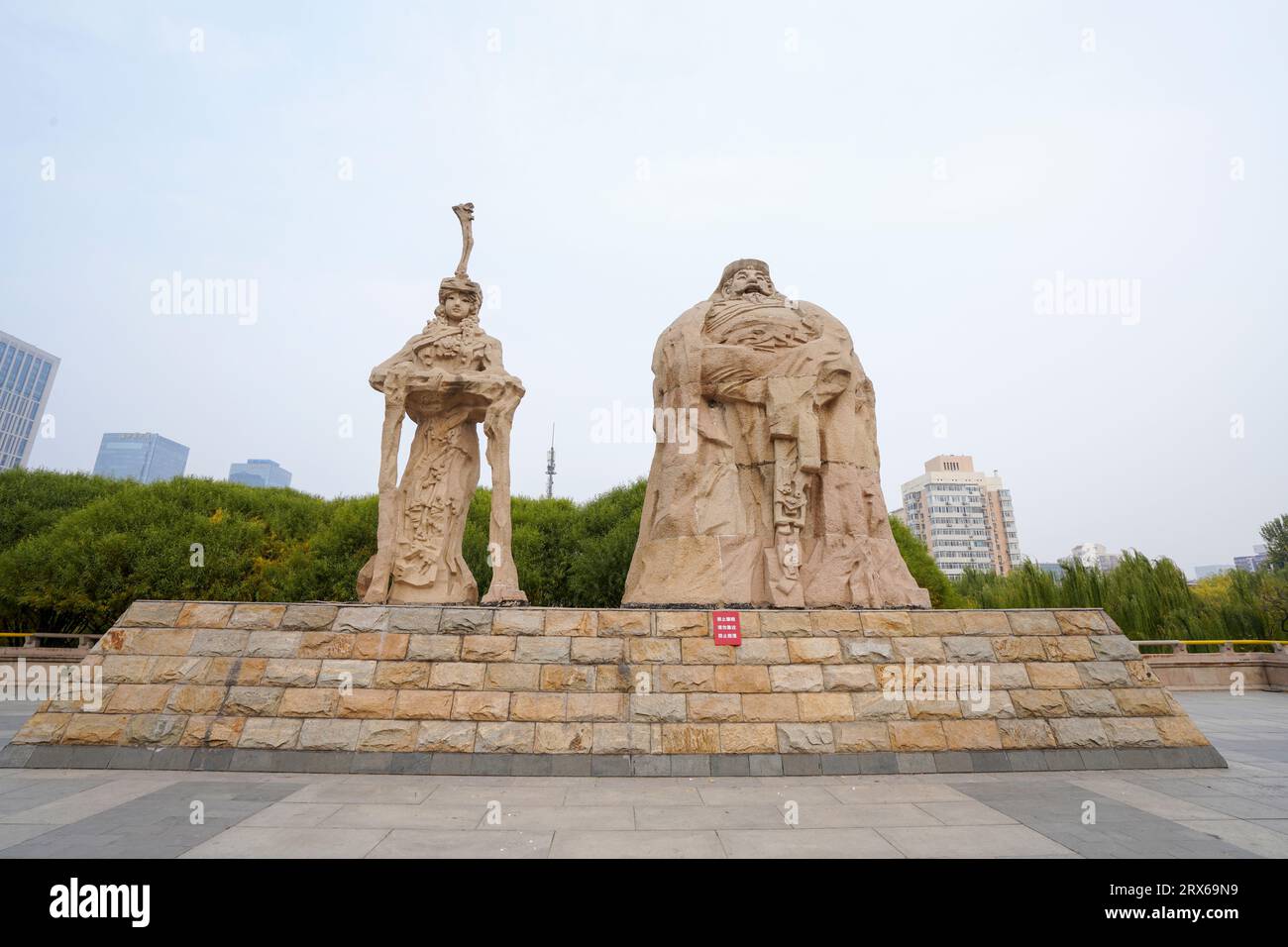 Beijing China, November 6, 2022: Sculptures of Kublai Khan Khan and the ...