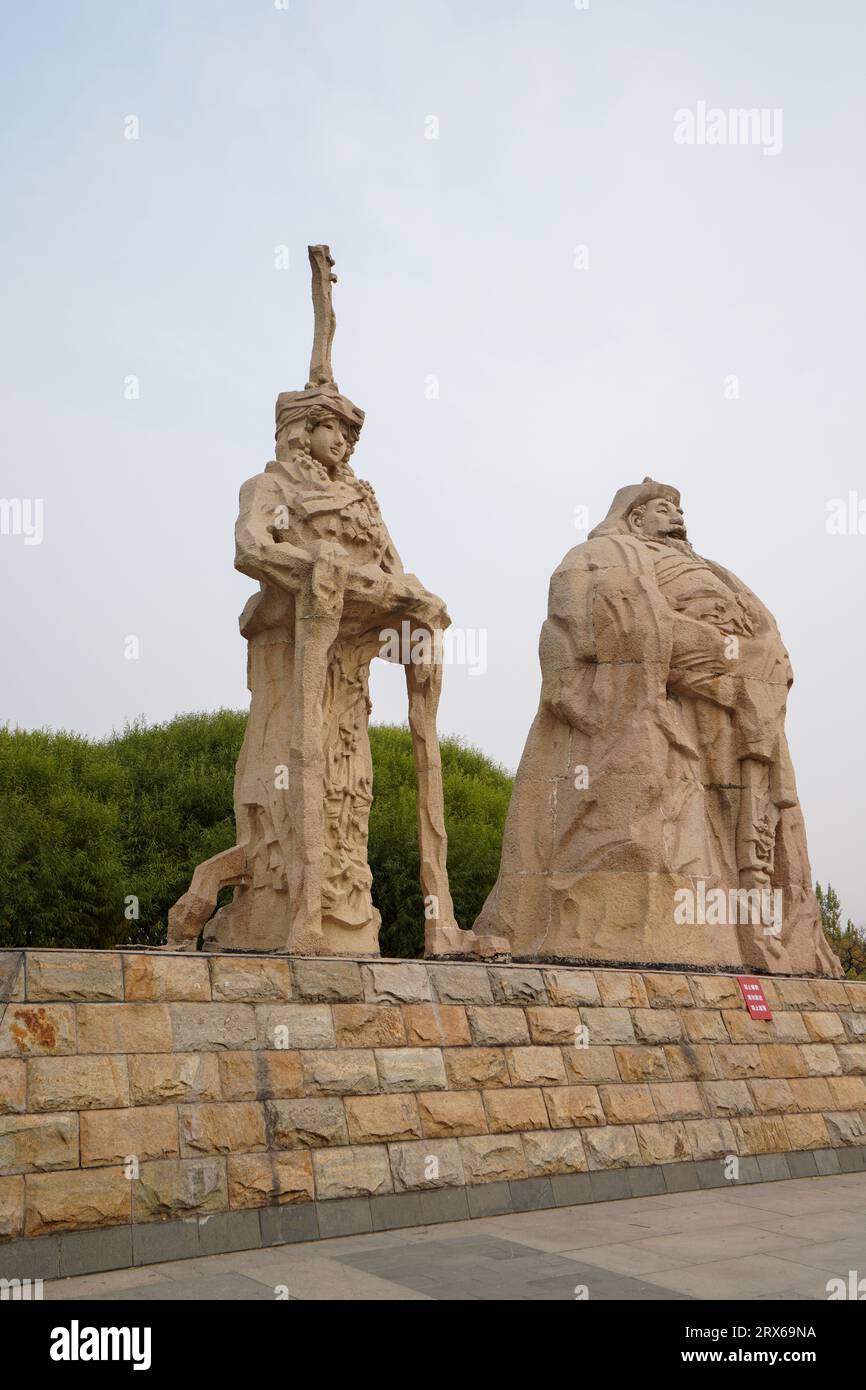 Beijing China, November 6, 2022: Sculptures of Kublai Khan Khan and the ...