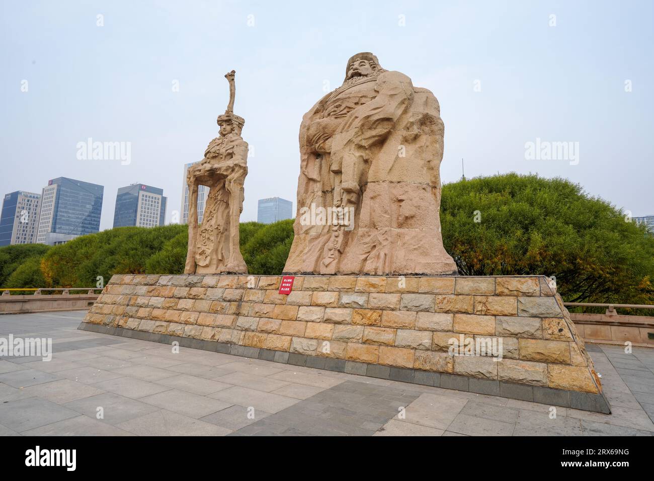 Beijing China, November 6, 2022: Sculptures of Kublai Khan Khan and the ...