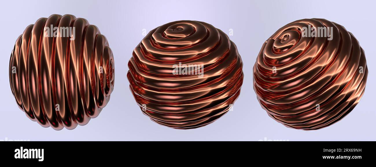 Background of an elegant and modern 3D rendering image with three types ...