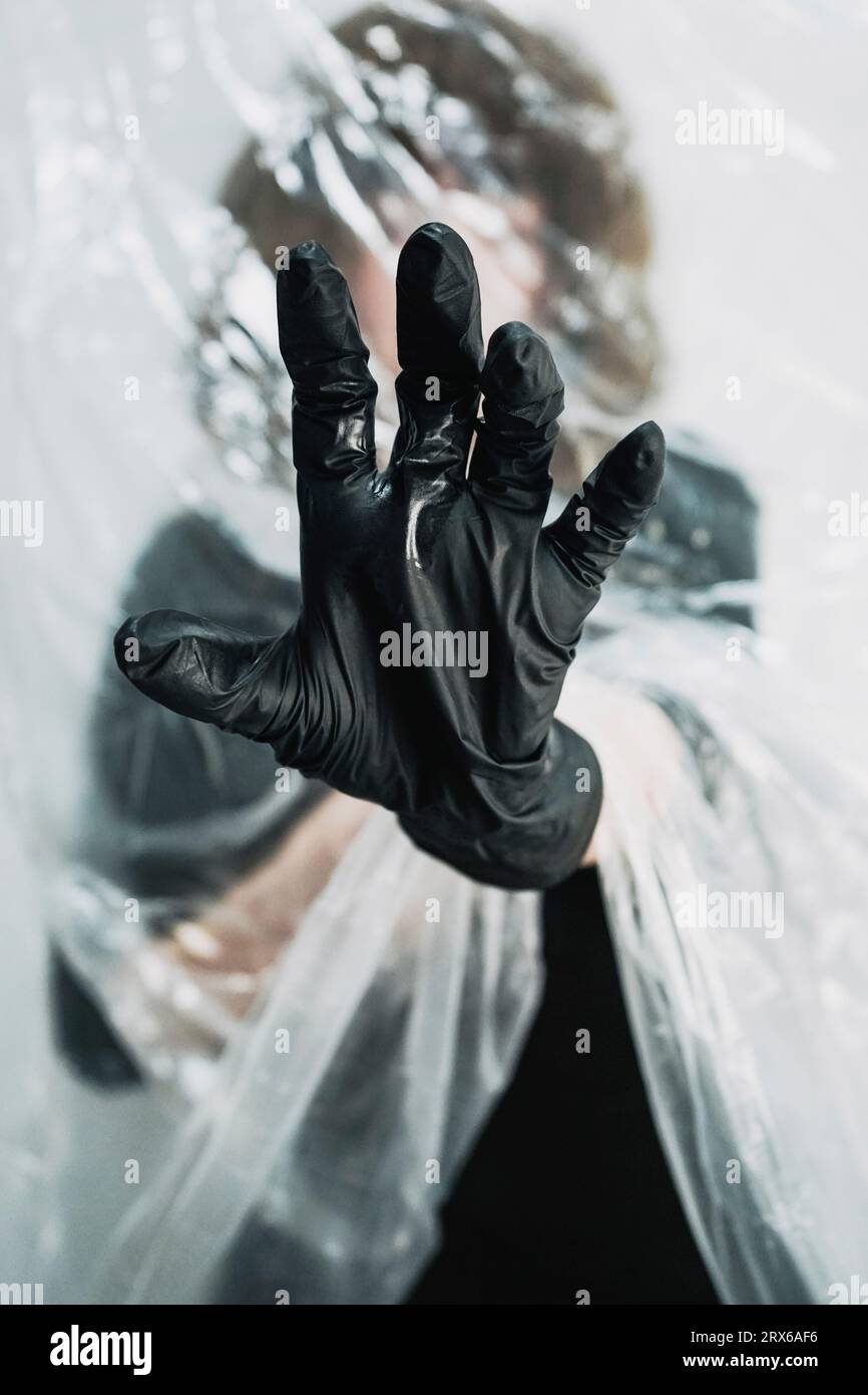 Hand plastic glove on hi-res stock photography and images - Alamy