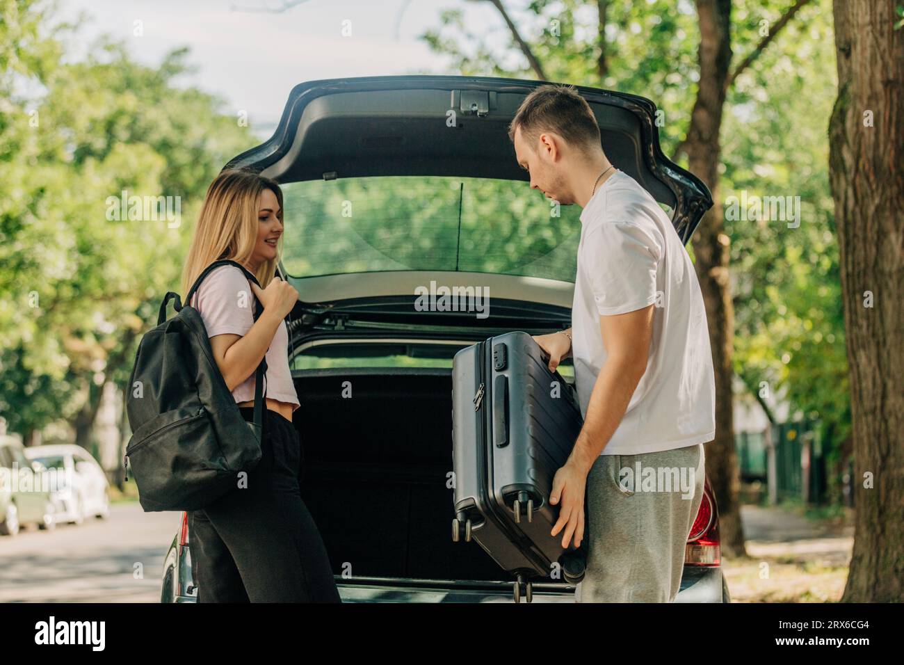 Suitcase in trunk hi-res stock photography and images - Alamy