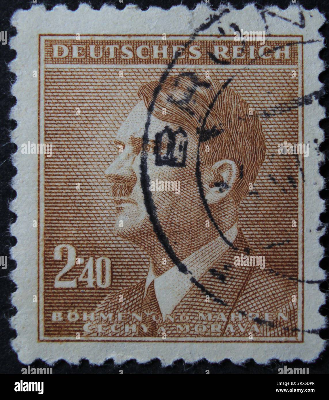 ISTANBUL, TURKEY - JANUARY 24, 2021: German Bohemia and Moravia stamp ...