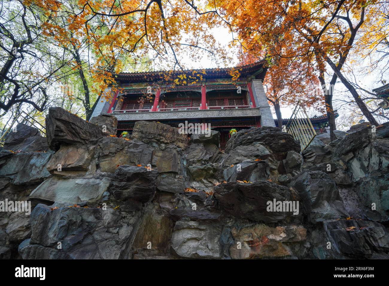 Beijing China, November 10, 2022: Huafang hall, Suzhou street, Summer ...