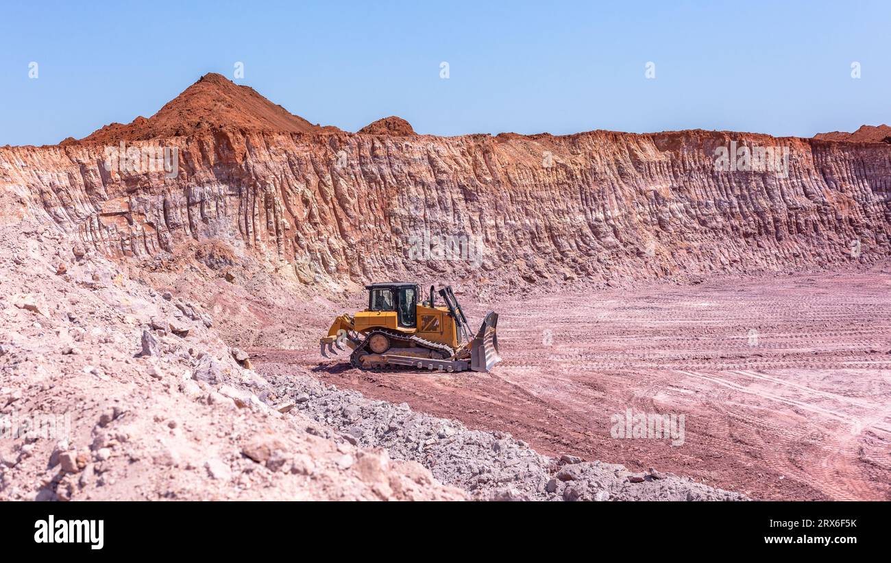Construction New Roads Earthworks Civil Engineering dozer earth sand ...