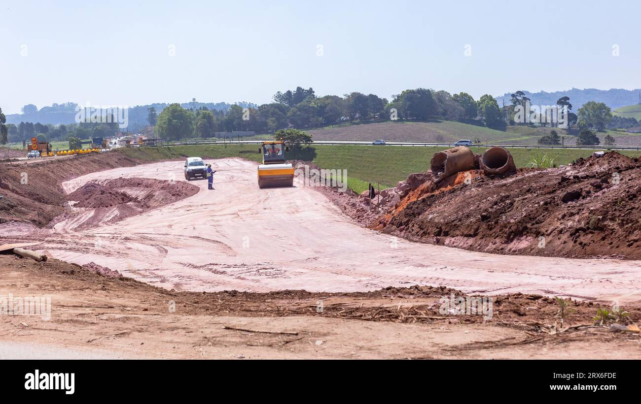 Construction New Roads Earthworks Civil Engineering moving sand ...