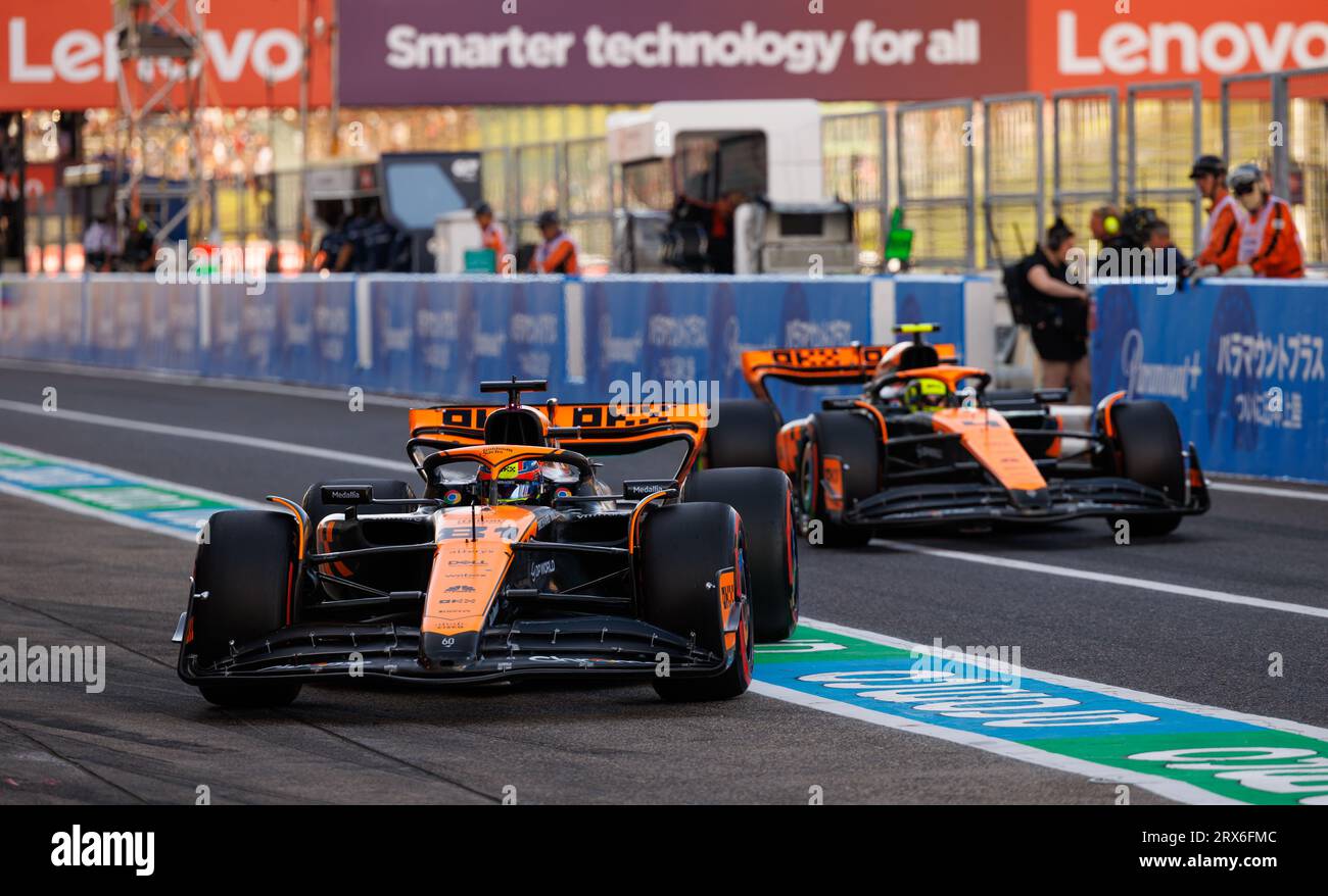 Suzuka Grand Prix Circuit, 23 September 2023: The McLaren of Oscar ...