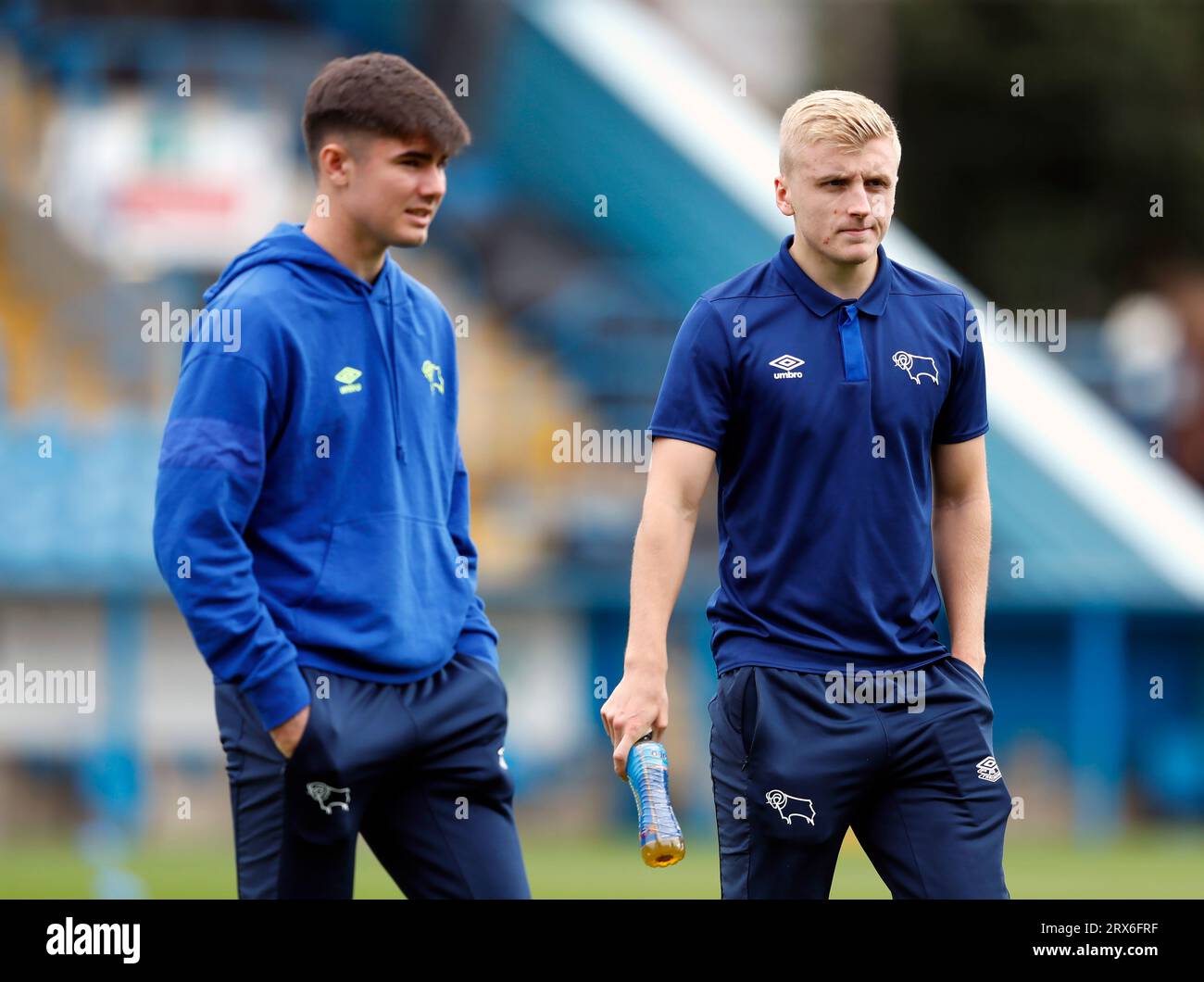 Derby County's Louie Sibley (right) ahead of the Sky Bet League One ...