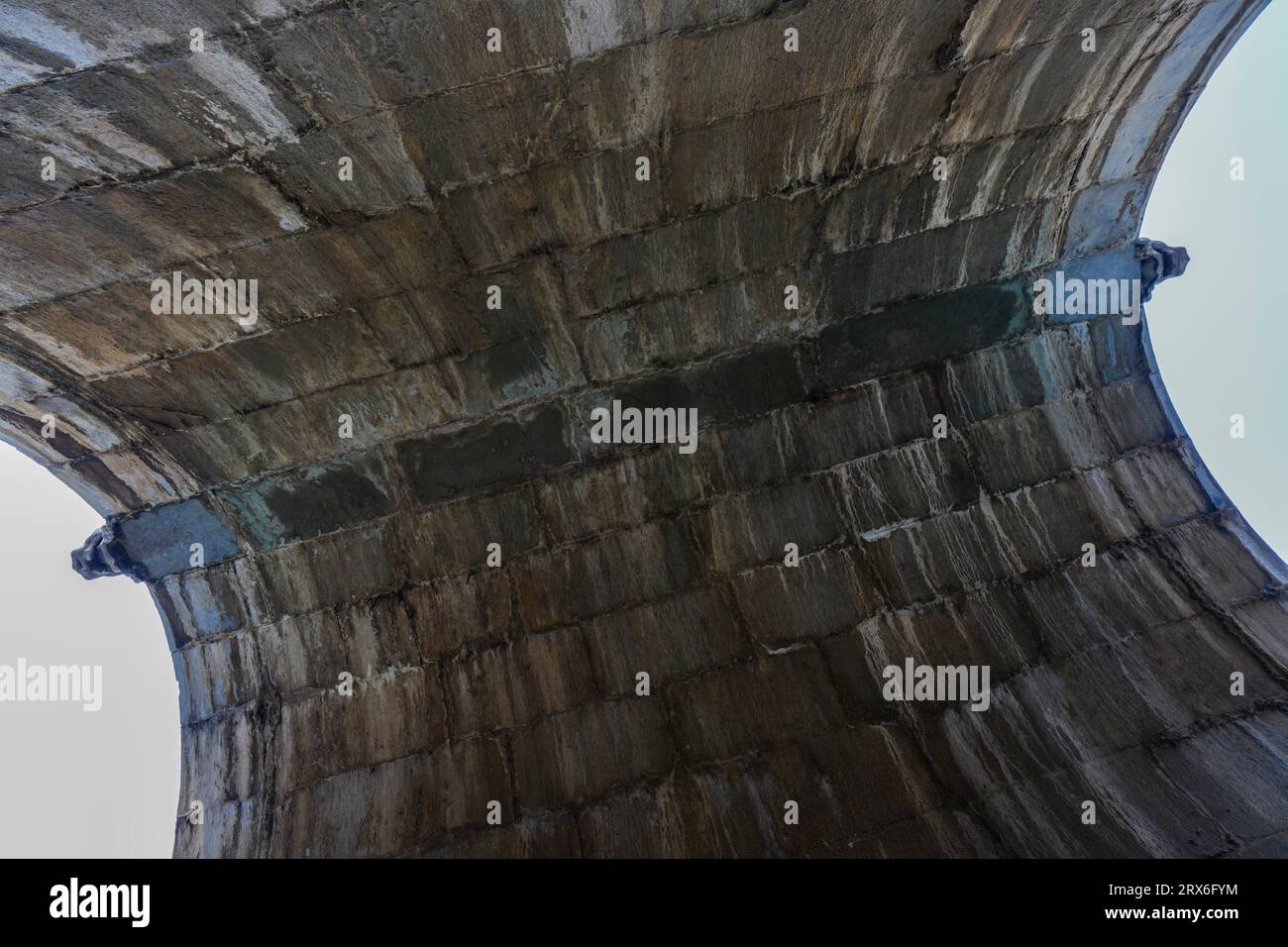 Arch Structure of Three Arch Stone Bridge in Suzhou Street, Summer ...
