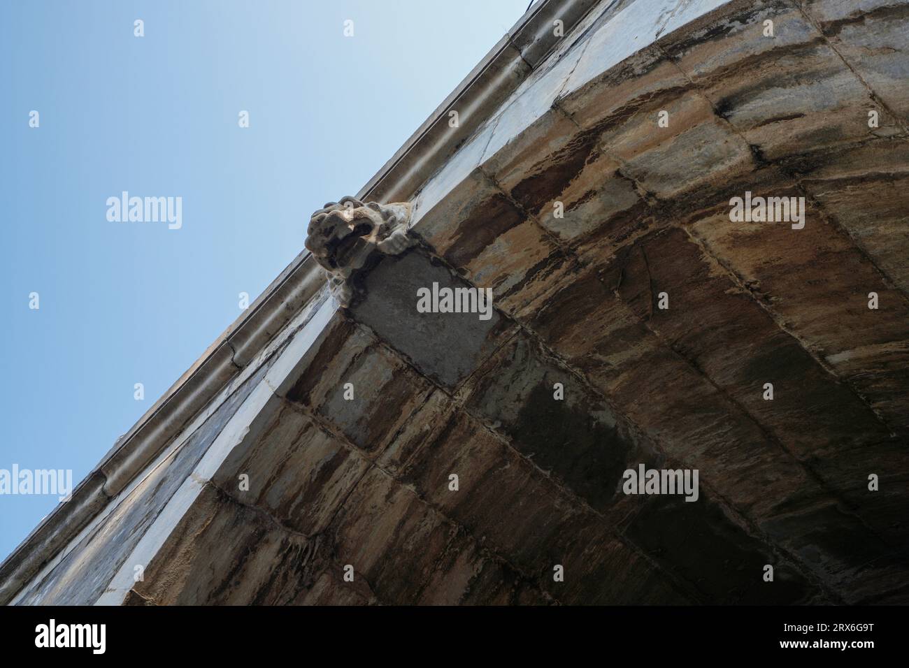 Arch Structure of Three Arch Stone Bridge in Suzhou Street, Summer ...