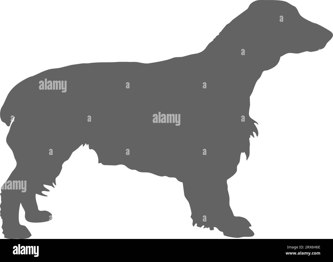 Dog silhouette vector illustration. Black dog shape over white ...