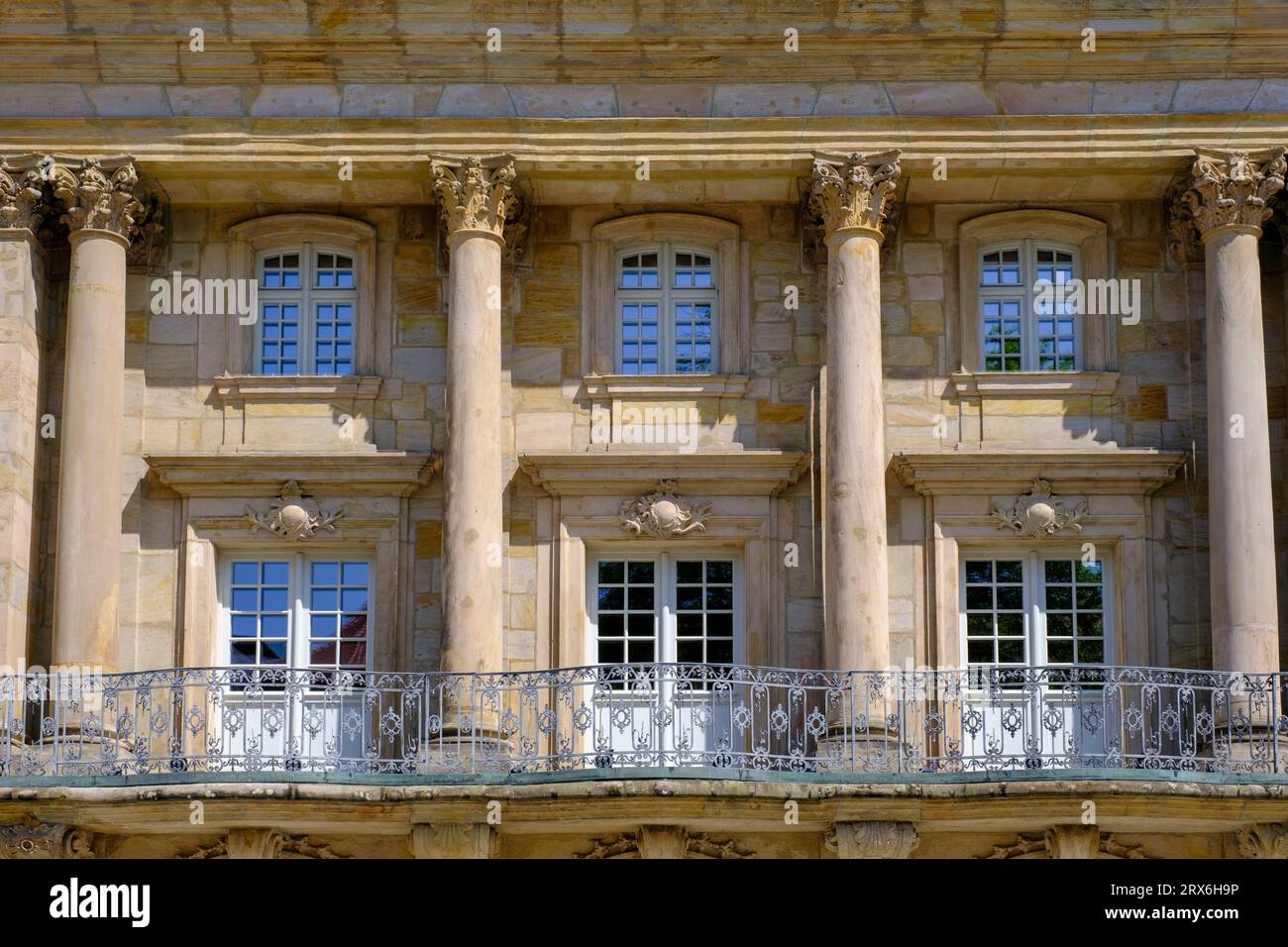 Germany, Bavaria, Bayreuth, Balcony of Margravial Opera House Stock ...