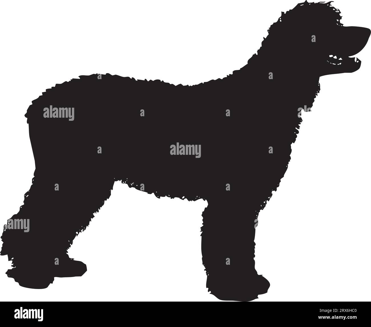 Dog silhouette sign vector illustration. Black dog shape over white ...