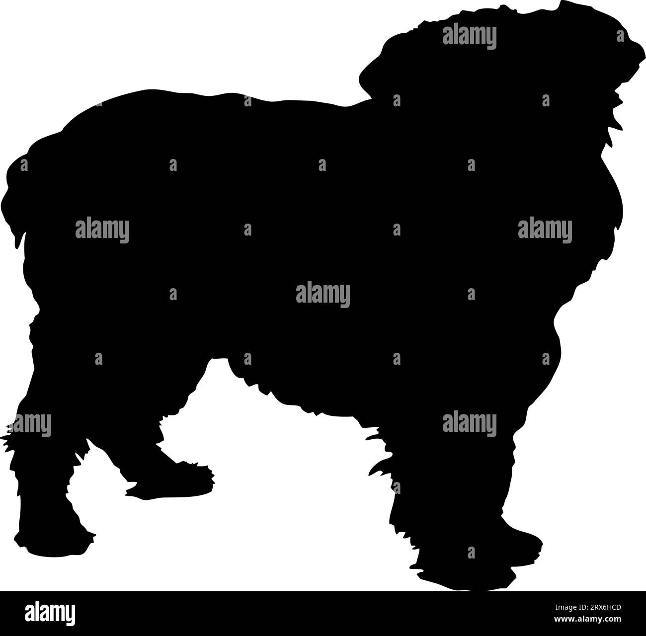 Dog silhouette sign vector illustration. Black dog shape over white ...