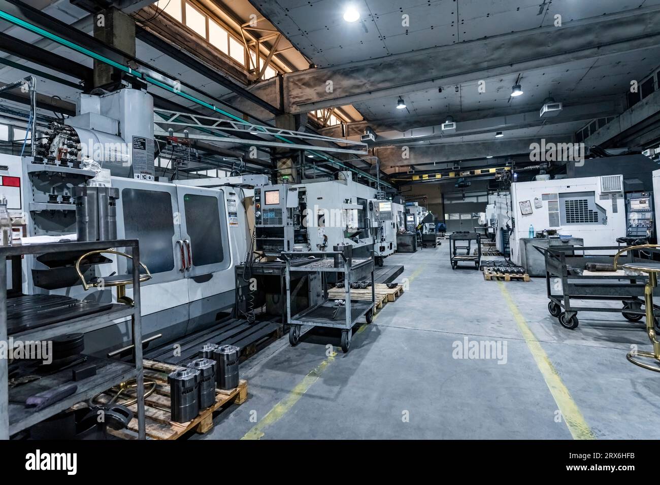 Modern automated machinery in metal industry Stock Photo - Alamy