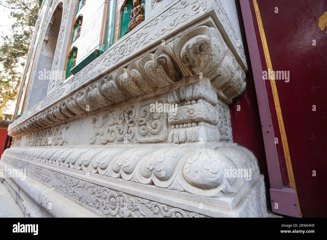 Beijing China, November 10, 2022: Sumeru throne in the wall of the ...