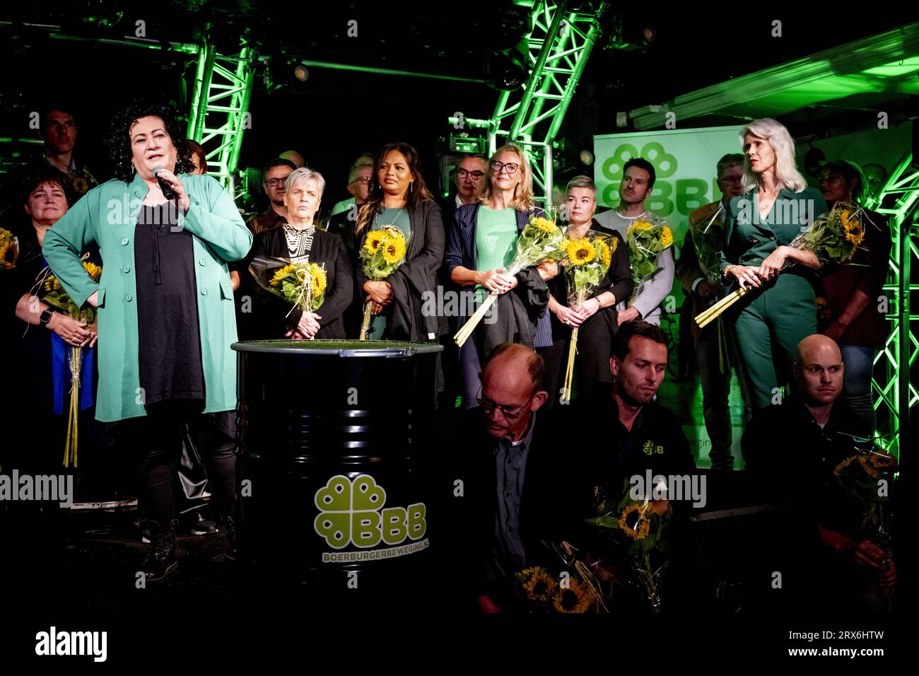 BATHMEN - Party leader Caroline van der Plas gives a speech during a ...