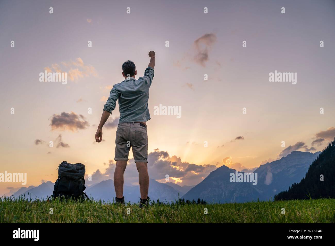 Hand raised hi-res stock photography and images - Alamy