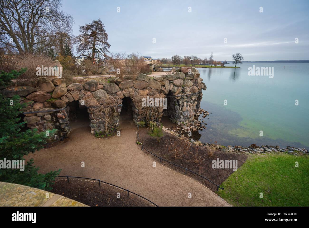Grotto at Schwerin Castle Garden (Burggarten) - Schwerin, Germany Stock ...