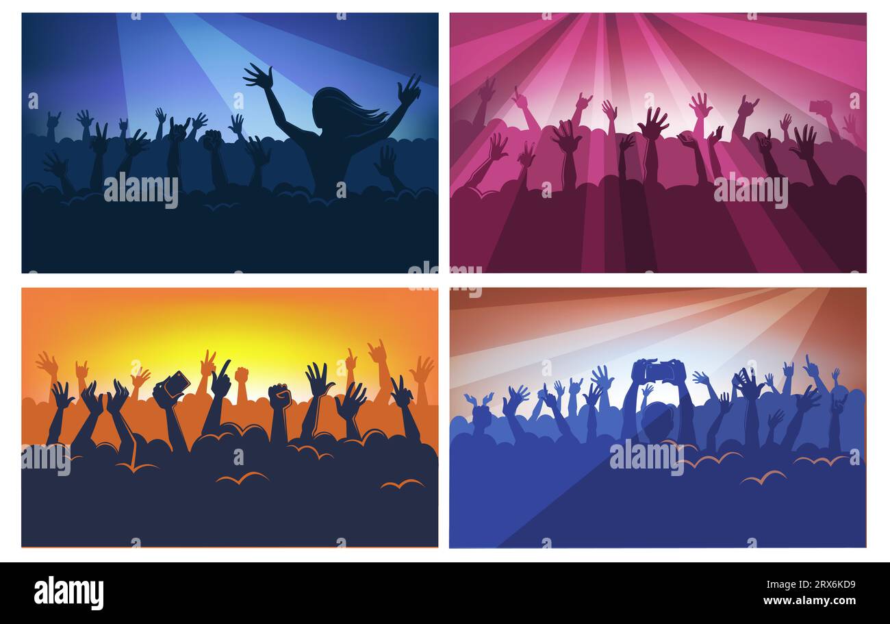 Concert crowd applause Stock Vector Images - Alamy