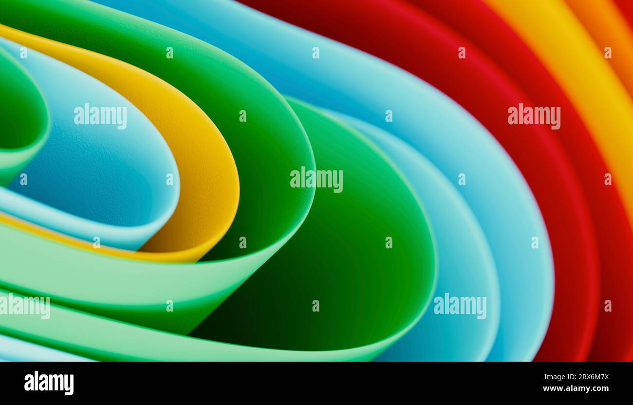 Smooth 3D curvy abstract background Stock Photo - Alamy