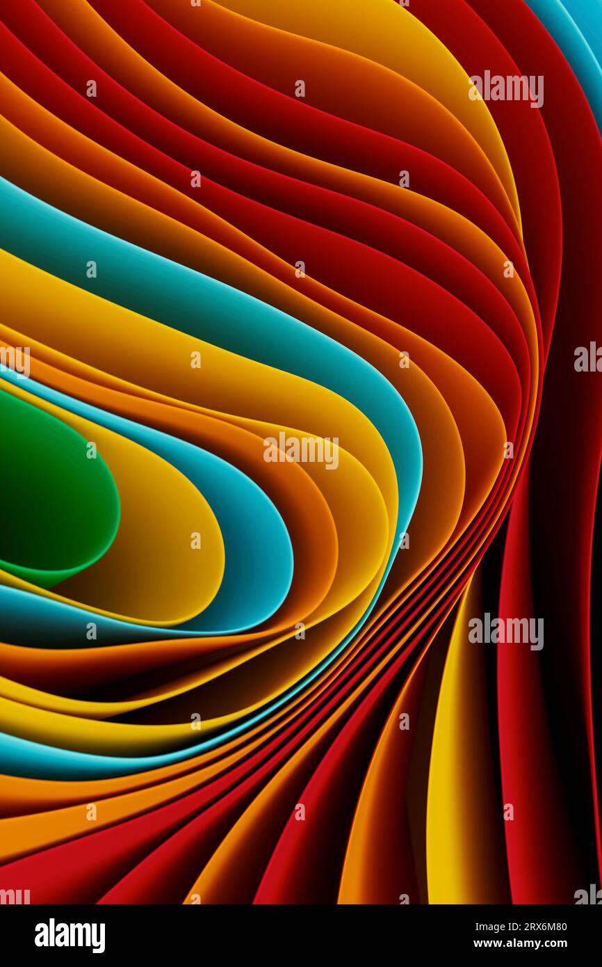 Smooth 3D curvy abstract background Stock Photo - Alamy