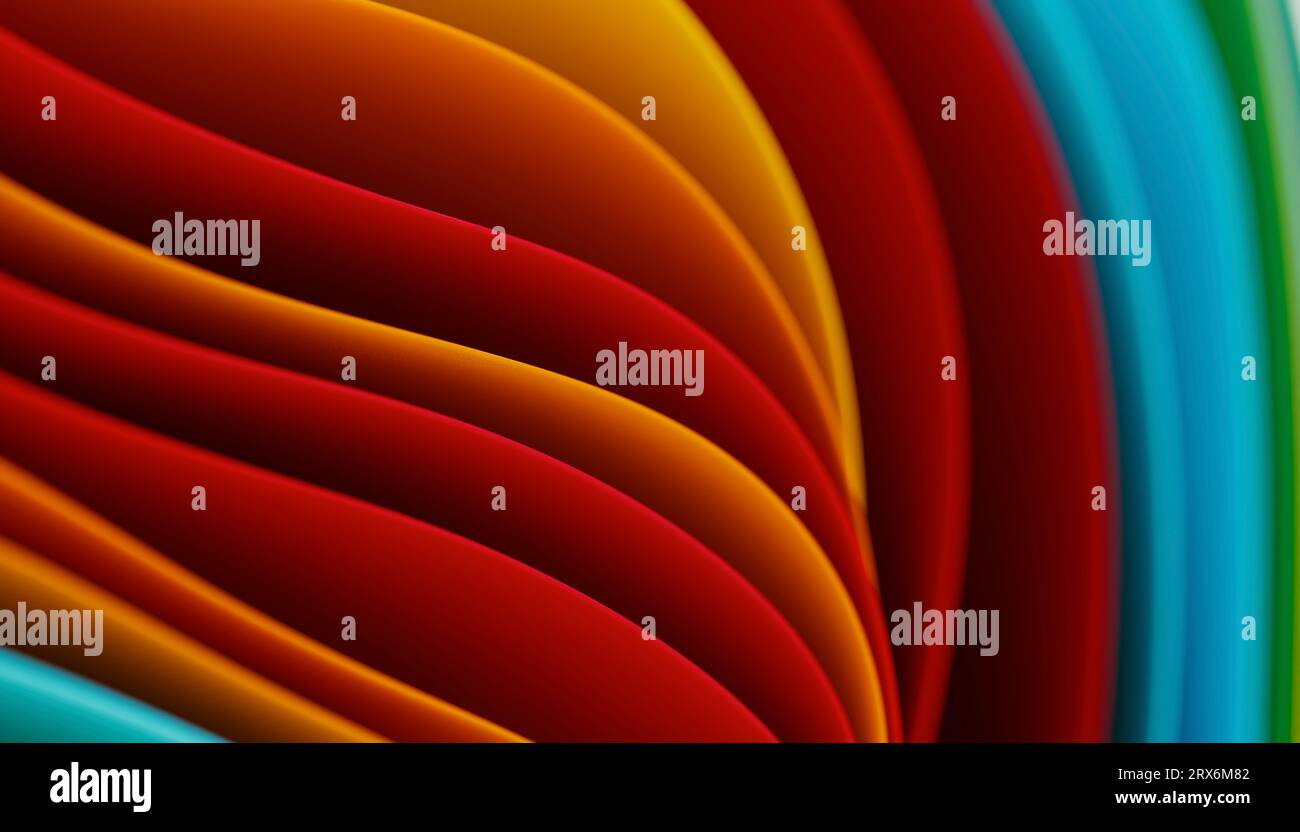 Smooth 3D curvy abstract background Stock Photo - Alamy