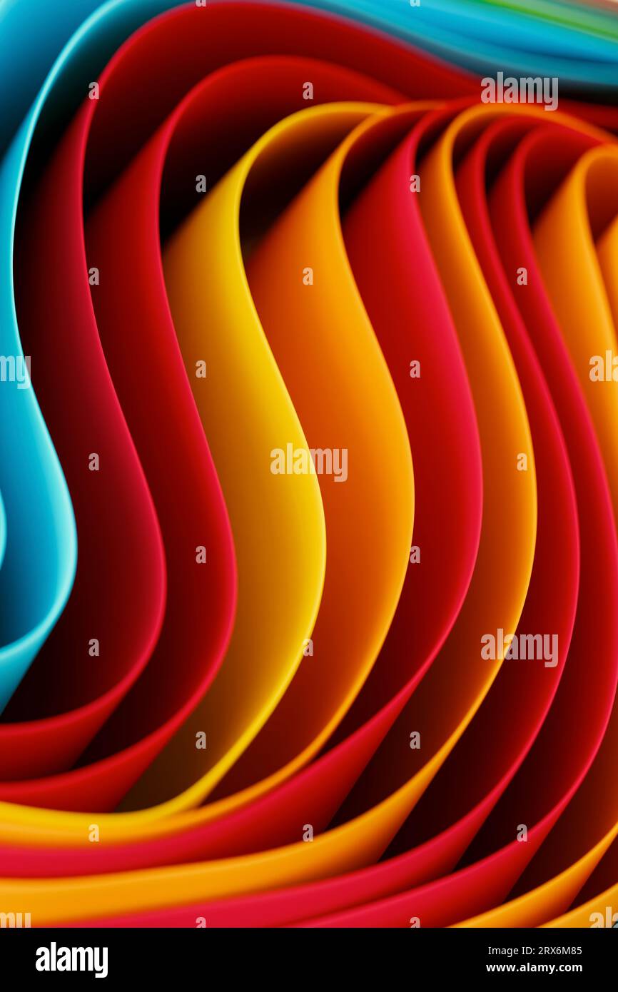 Smooth 3D curvy abstract background Stock Photo - Alamy