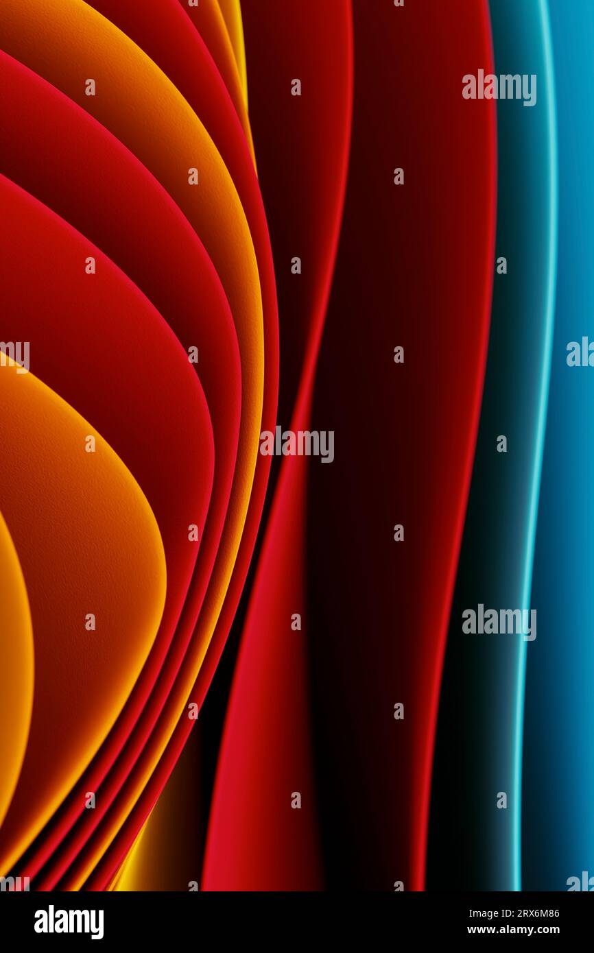 Smooth 3D curvy abstract background Stock Photo - Alamy