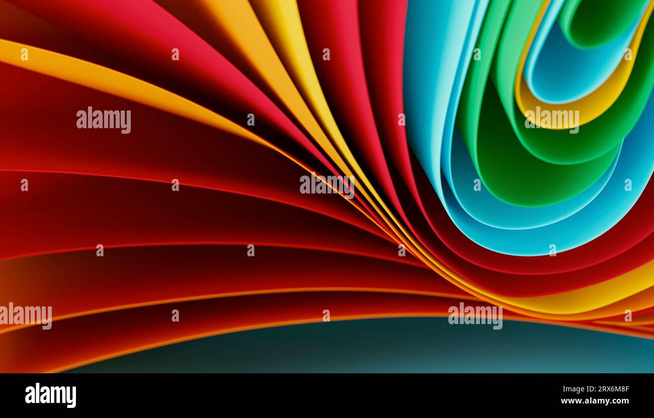 Smooth 3D curvy abstract background Stock Photo - Alamy