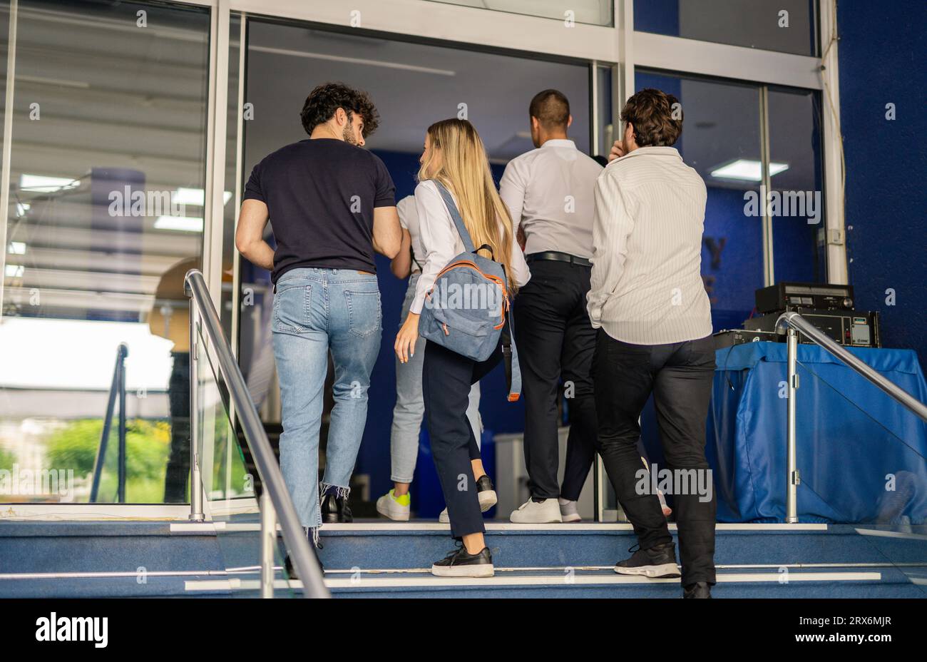 University student entering class hi-res stock photography and images ...