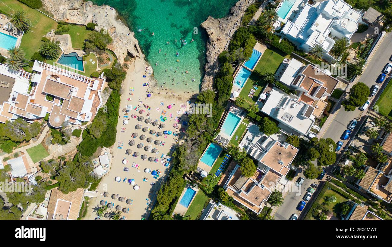Picture dated June 2023 shows the holiday resort of Cala d'Or in ...