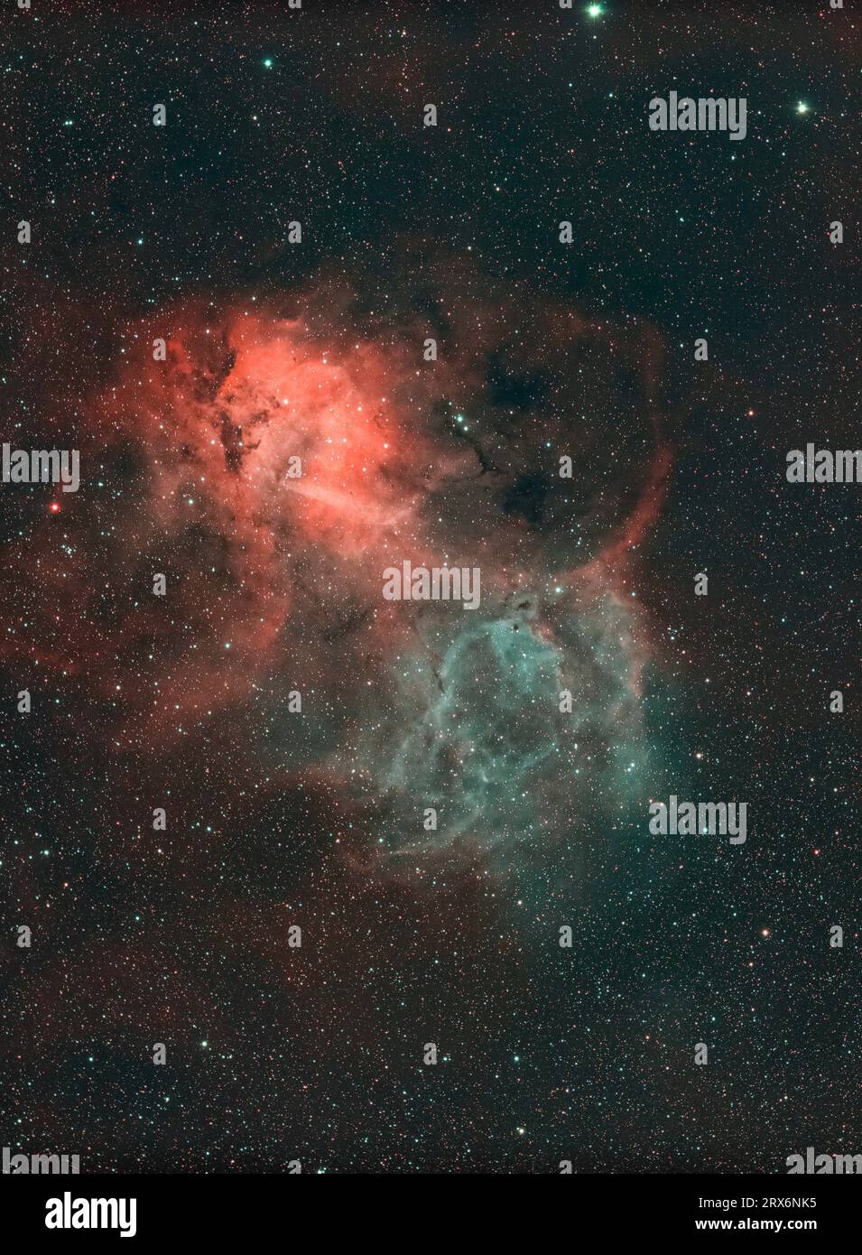 Lion Nebula (SH2-132) in constellation Cepheus Stock Photo - Alamy