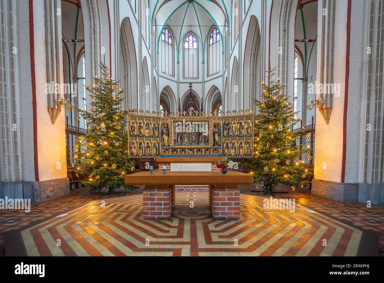 Schwerin Cathedral Altar - Schwerin, Germany Stock Photo - Alamy