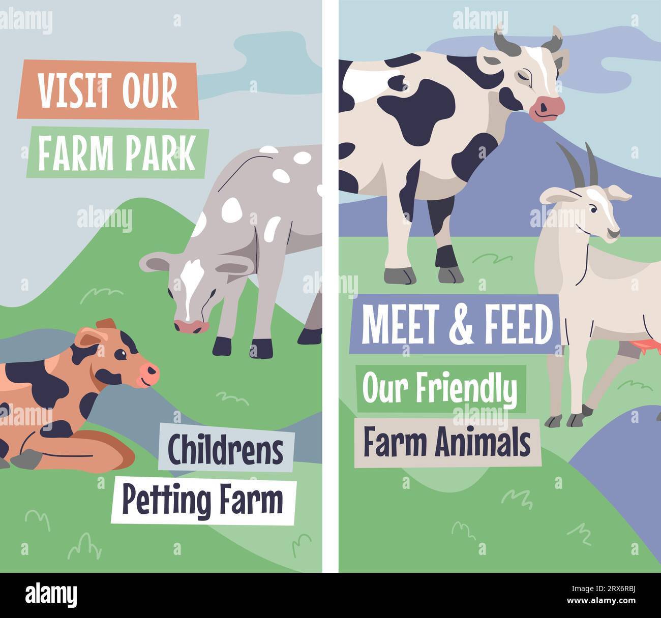 Family petting zoo Stock Vector Images - Alamy