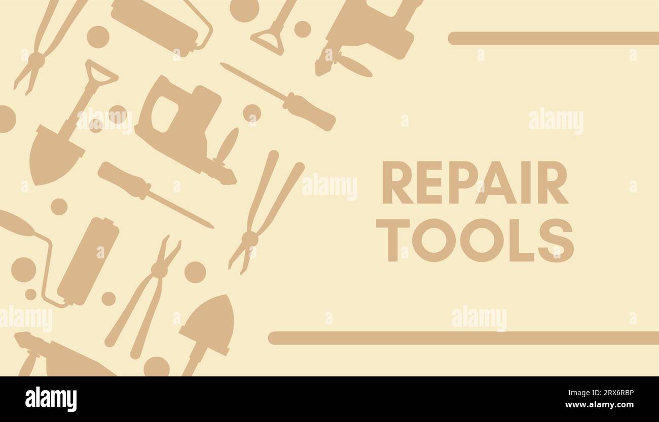 Repair tools, instrument for fixing maintenance Stock Vector Image ...