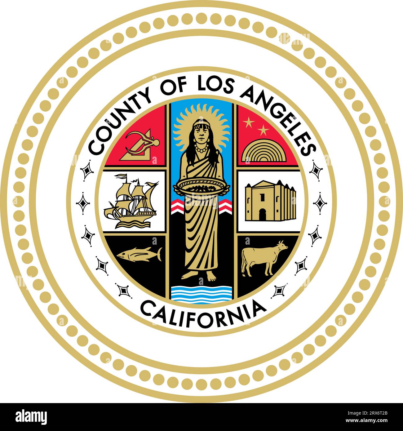 Official map of los angeles county hi-res stock photography and images ...