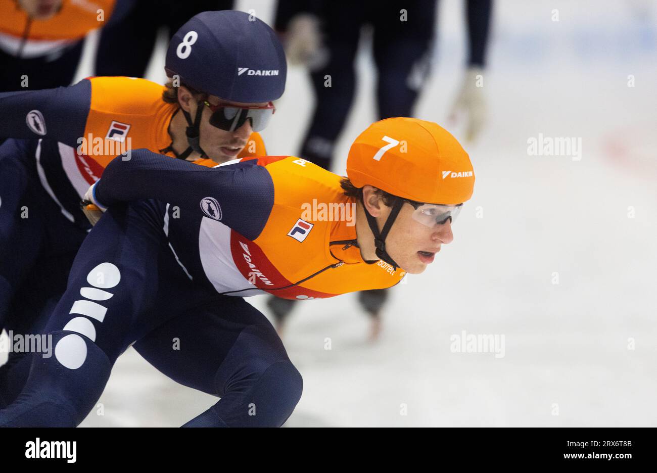 LEEUWARDEN - Daan Kos in action during the semi-final 500 meters during ...