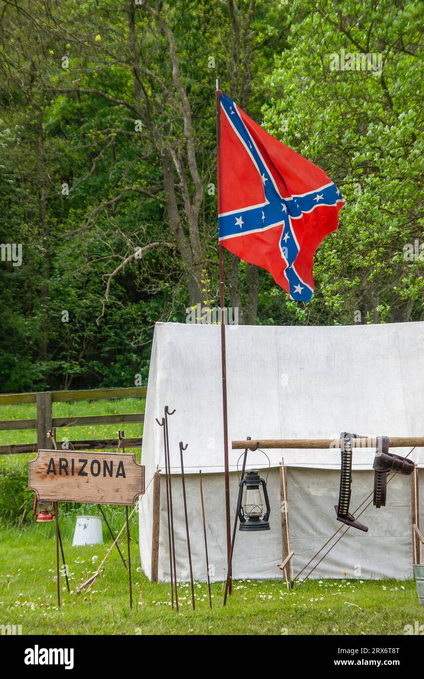 tent at a civil war reenactment at levisham, north yorkshire, england ...