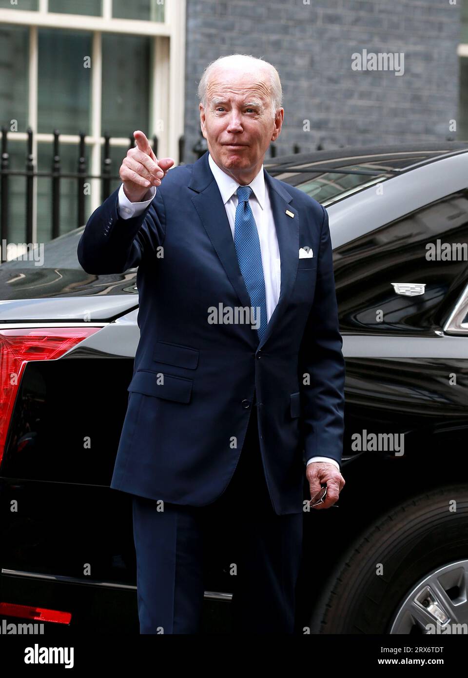 US President Joe Biden leaves 10 Downing Street after meeting with ...