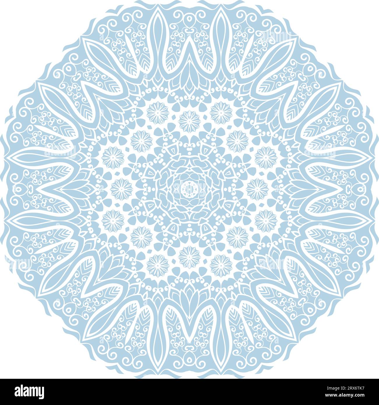 Round ornamental mandala Isolated design element Vector illustration ...