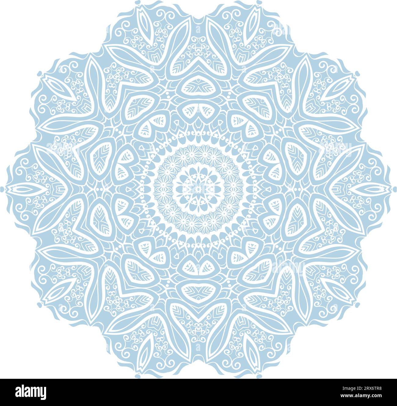 Round ornamental mandala Isolated design element Vector illustration ...