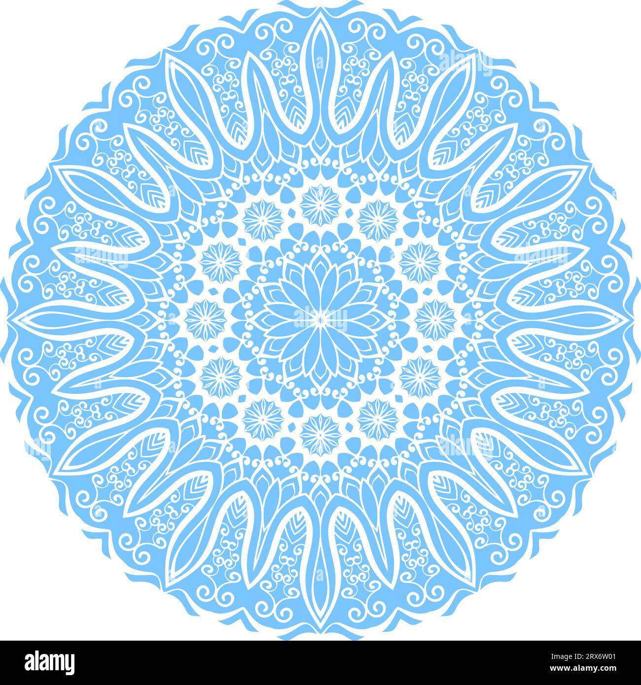 Round ornamental mandala Isolated design element Vector illustration ...
