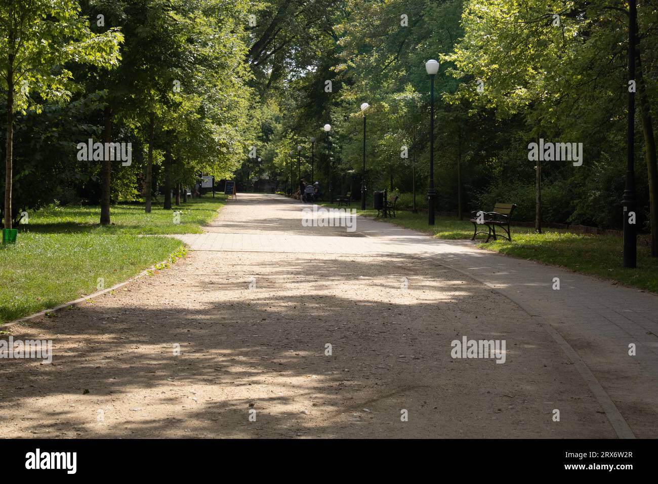 Warsaw, Poland, park path on early summer Stock Photo - Alamy