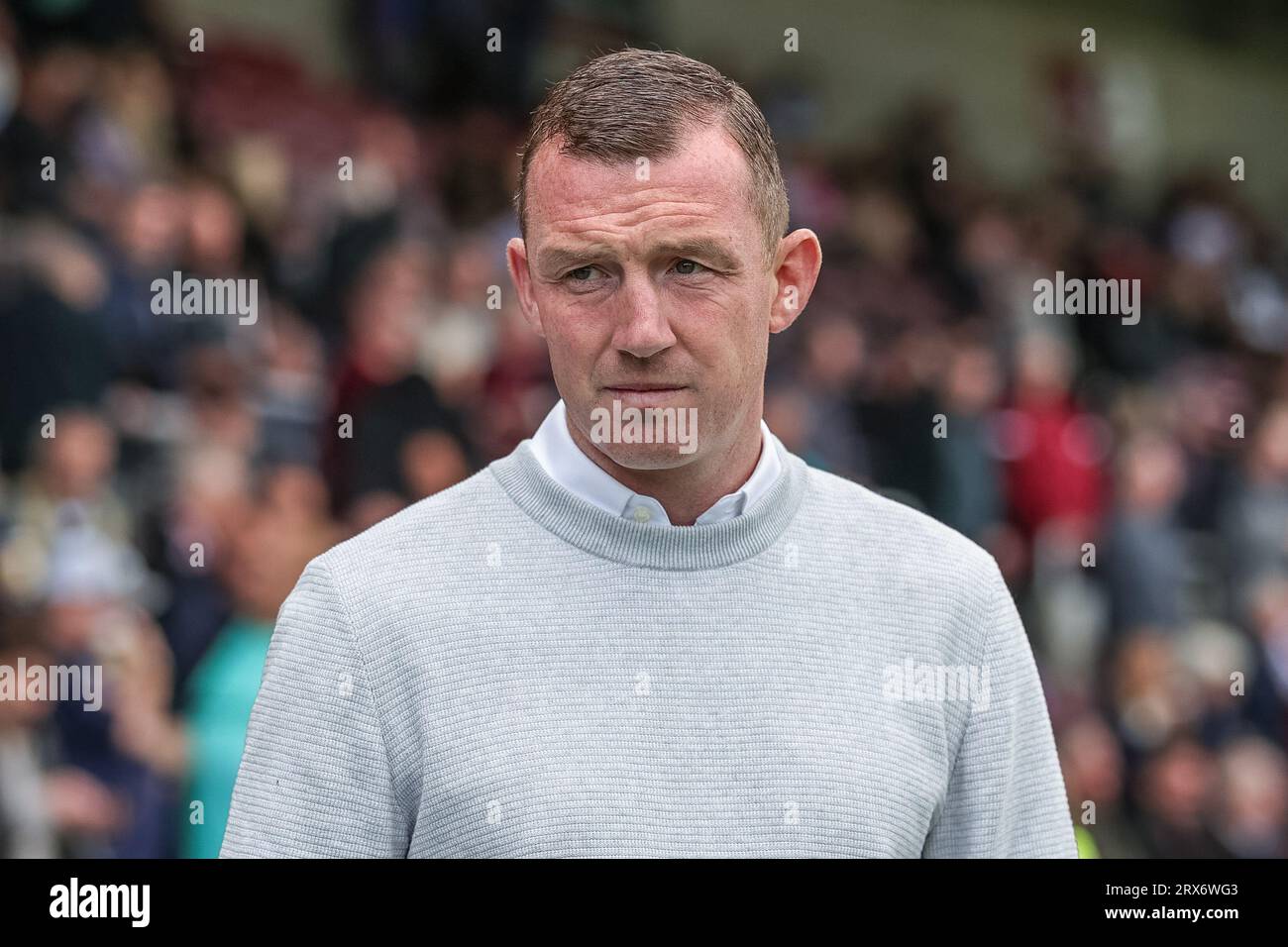 Jordan Williams #2 of Barnsley in the pregame warmup session during the ...