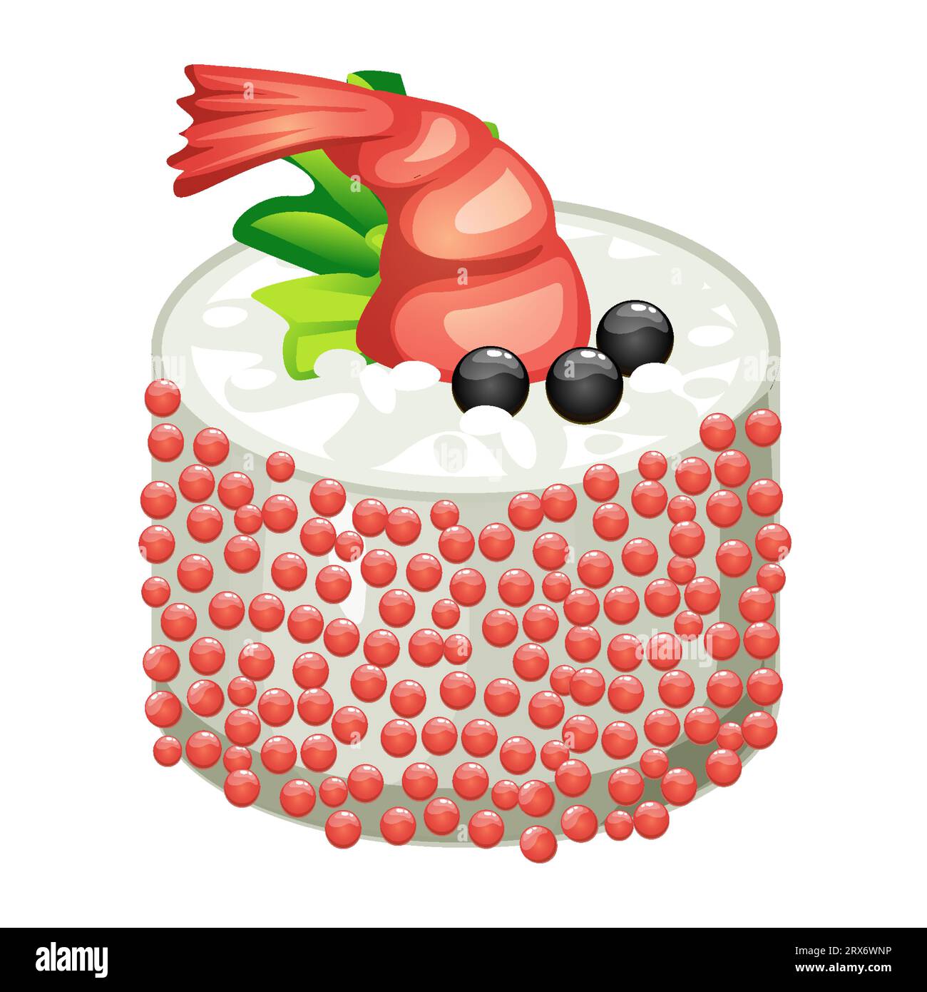 Red salmon caviar black Stock Vector Images - Alamy