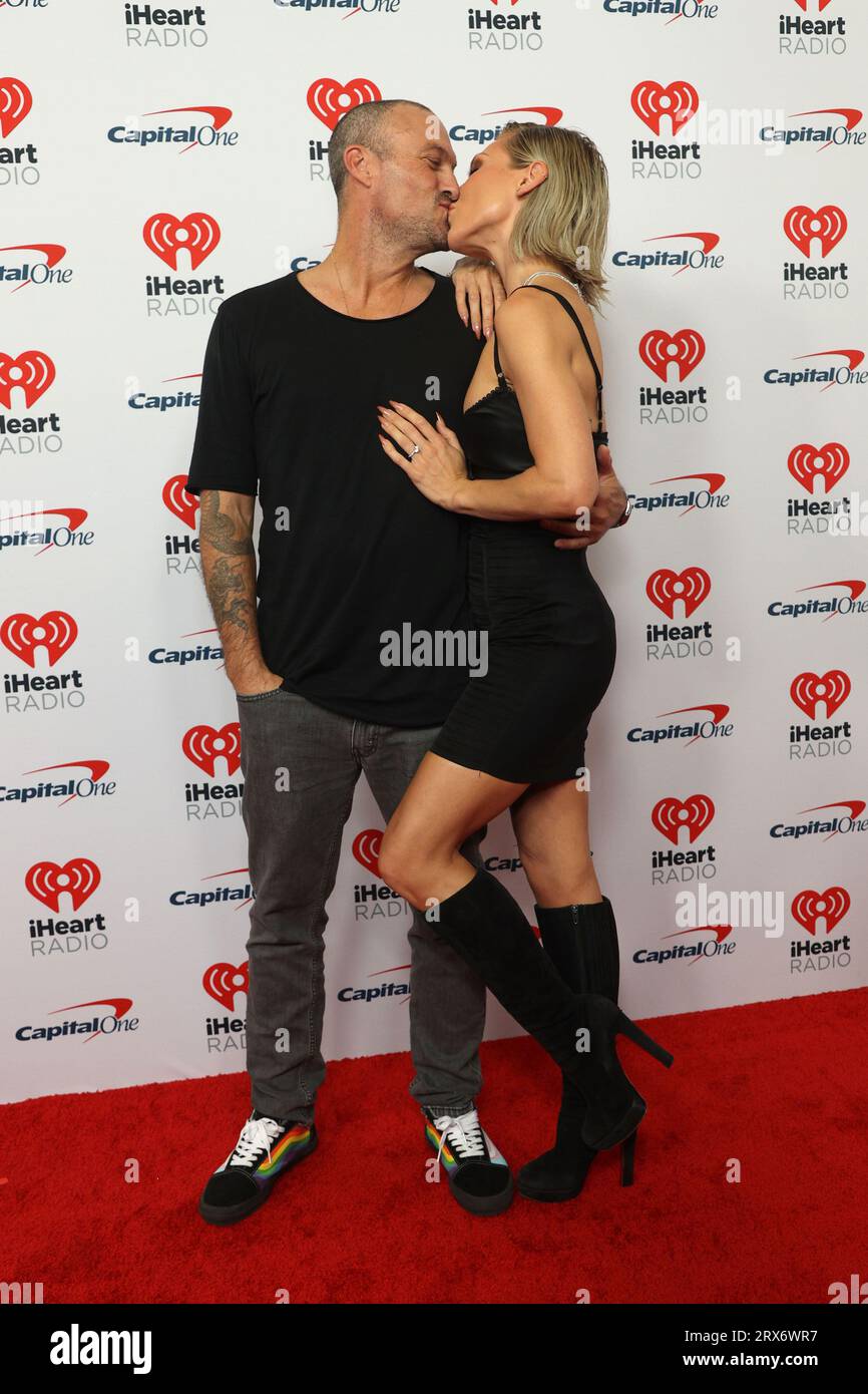 Brian Austin Green and Sharna Burgess arrive for the iHeartRadio Music ...